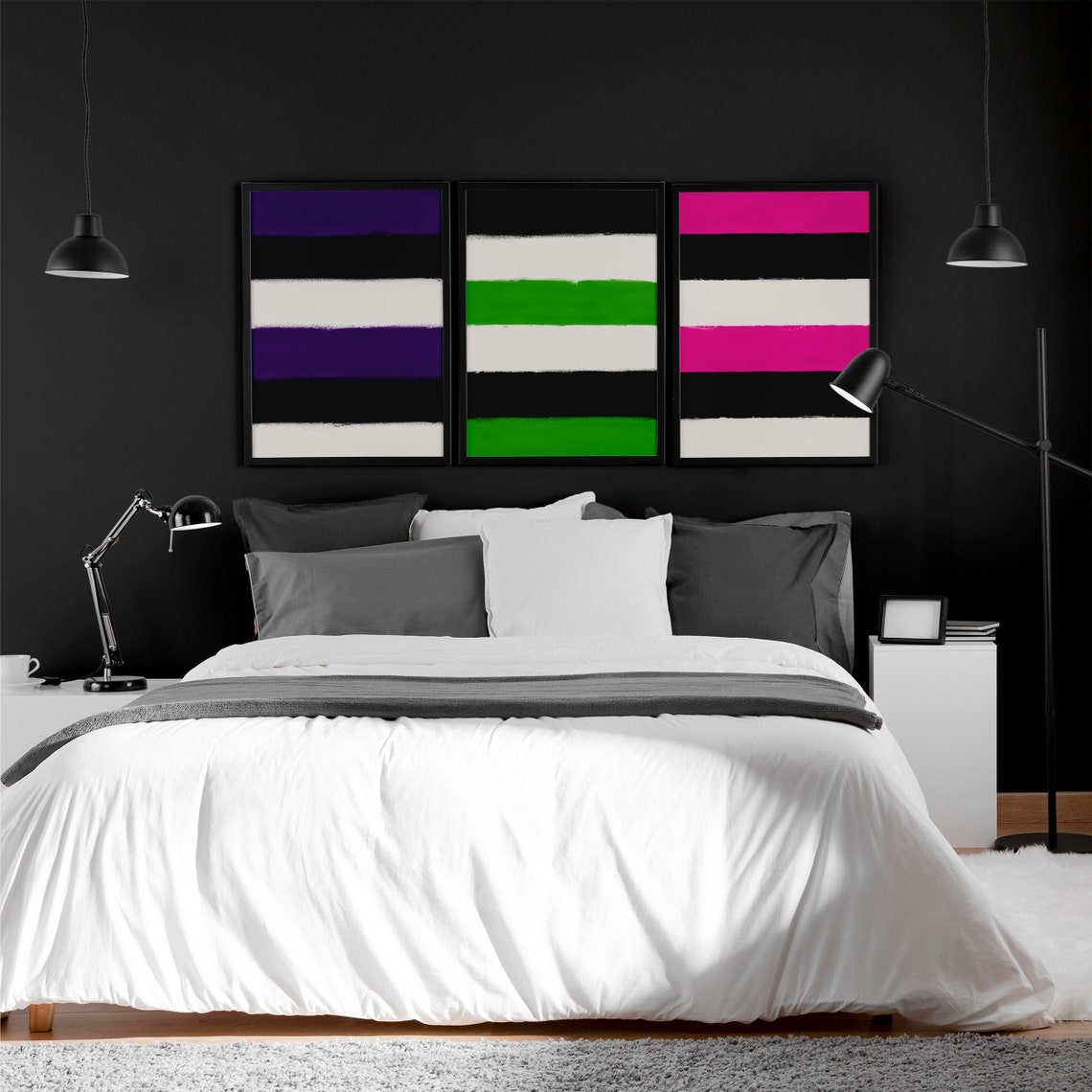 Printable Set of 3 Goth/emo Colour Palette Fine Art Digital - Etsy