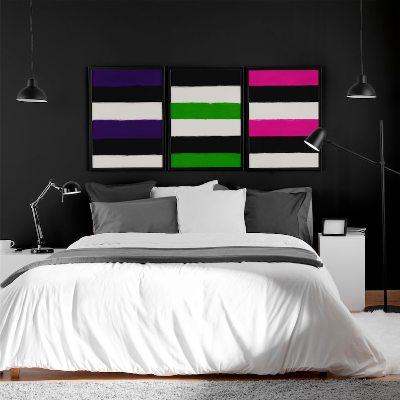 Printable Set of 3 Goth/emo Colour Palette Fine Art Digital - Etsy