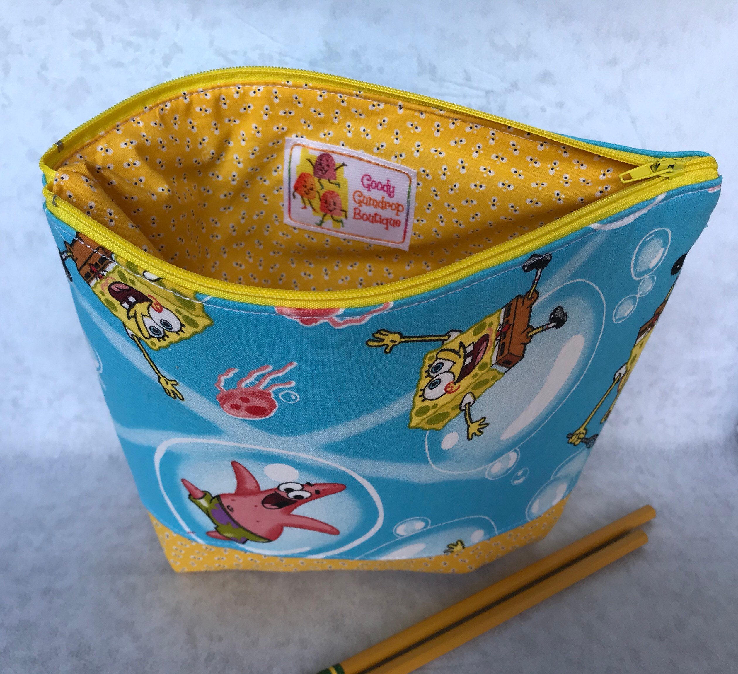 Spongebob Squarepants & Patrick Cotton Makeup Bag Cosmetic | Etsy