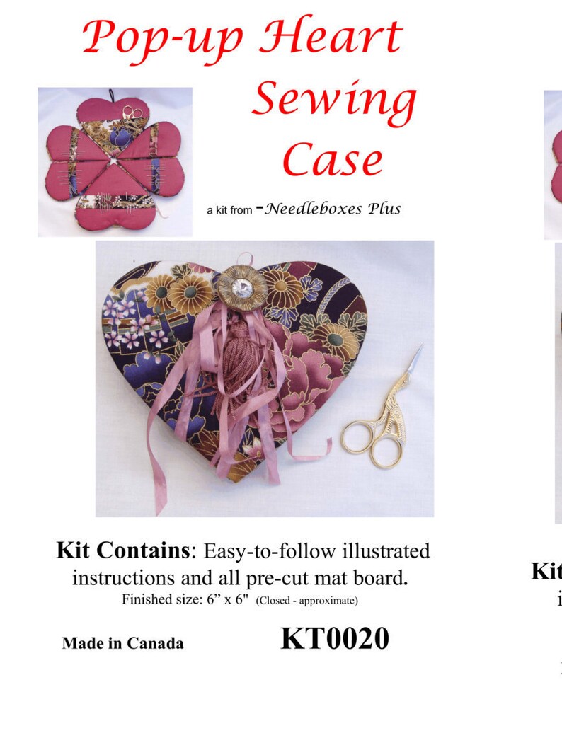 Etui Pop up Heart Sewing Case KIT ONLY - Etsy Sweden