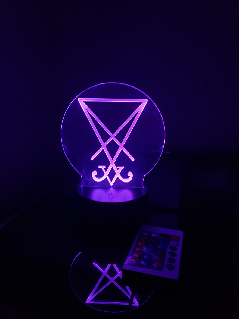 Sigil of Lucifer LED Lamp/night Light - Etsy
