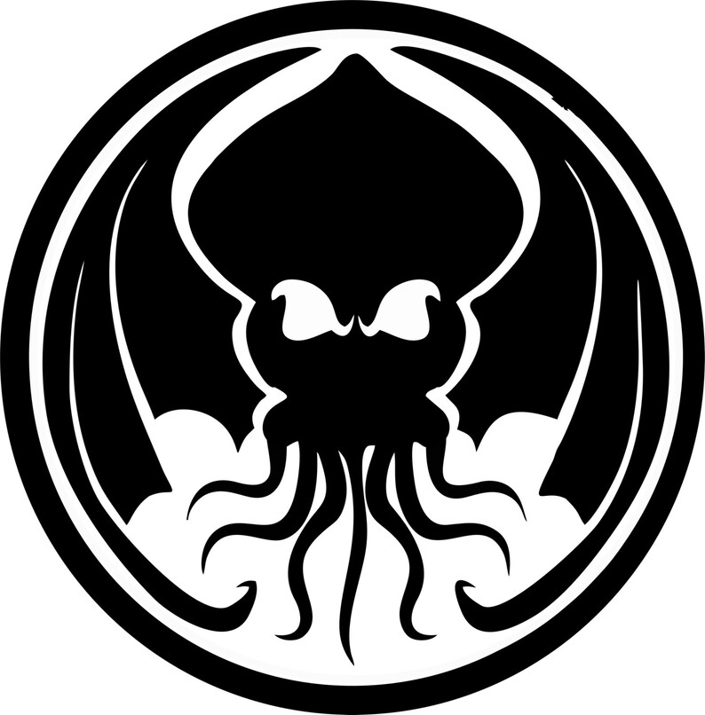 Cthulhu version 2 vinyl wall decal | Etsy