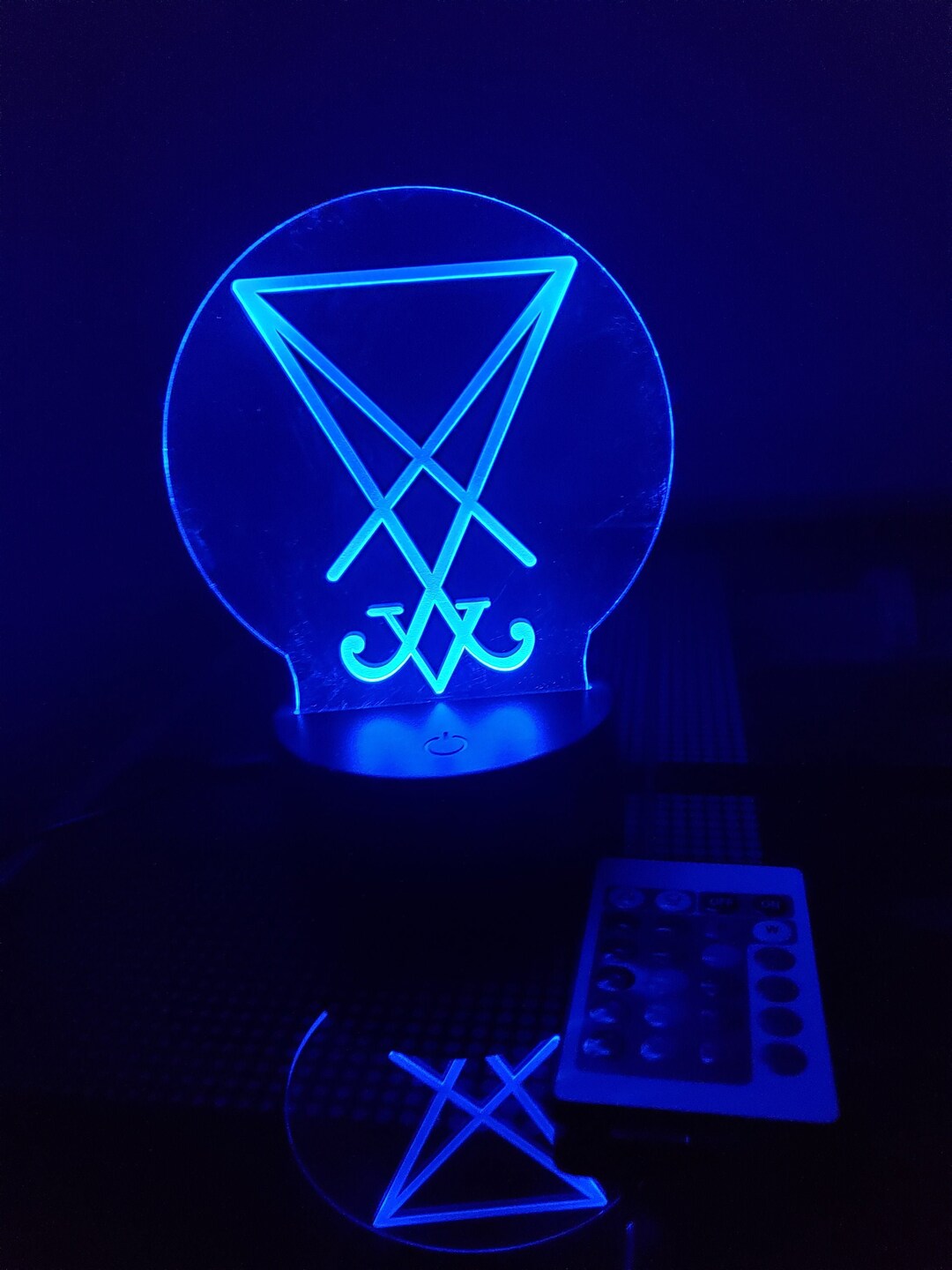 Sigil of Lucifer LED Lamp/night Light - Etsy