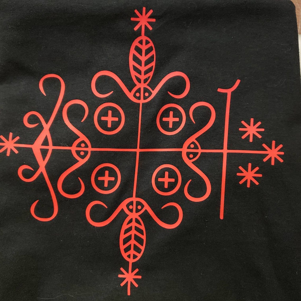 Papa Legba Veve Version 2 Men or Women's Black T-shirt or Racerback ...