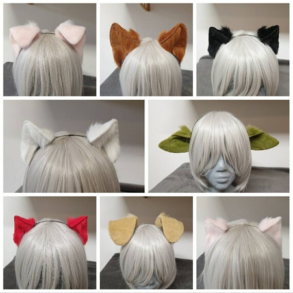 Made to Order One Solid Colour Animal Ear Headband No - Etsy