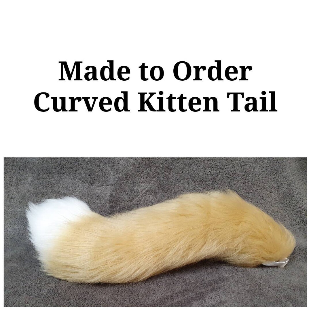 Made to Order Faux Fur Curved Kitten Tail: Furry/kemonomimi/otherkin ...