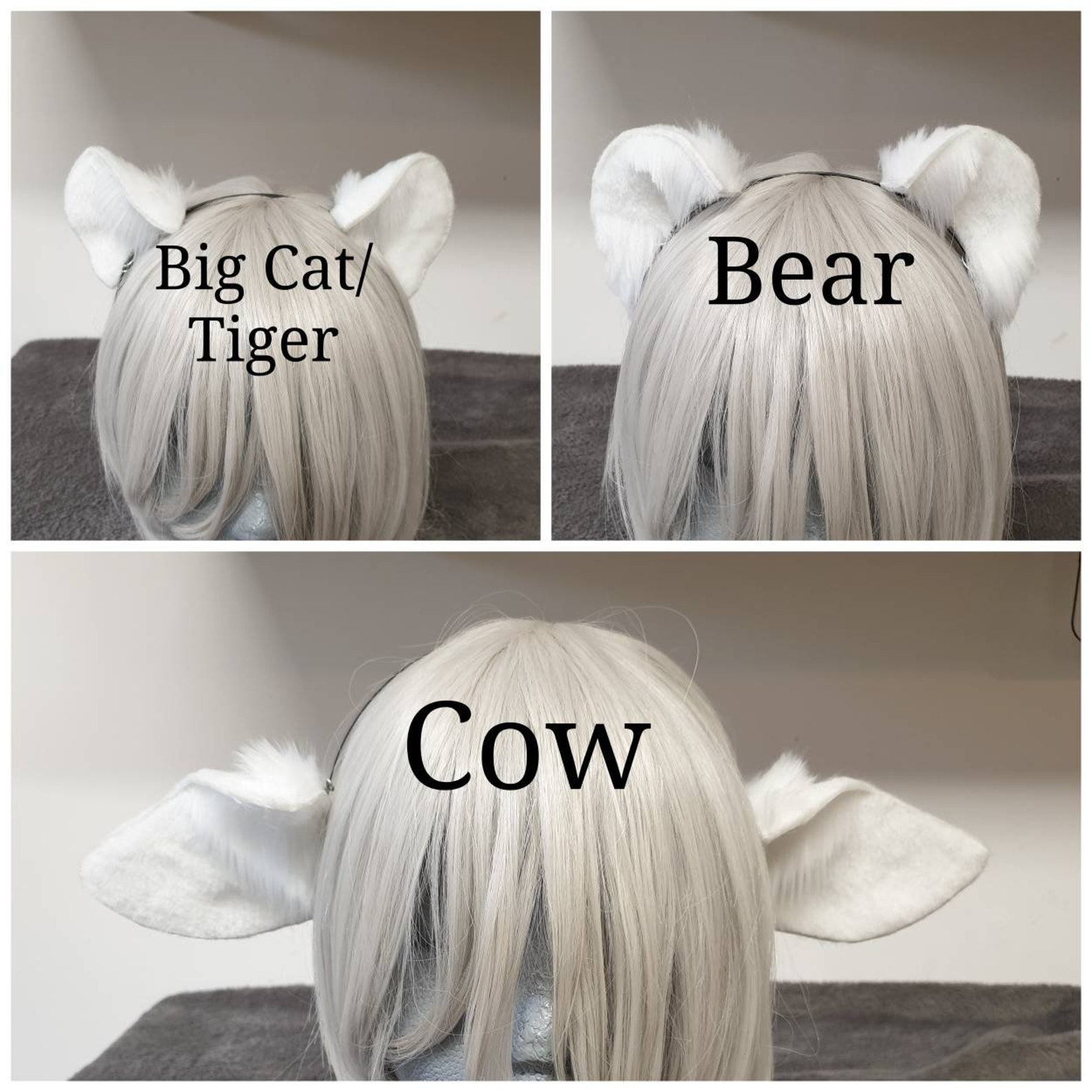 Made to Order One Solid Colour Animal Ear Headband No - Etsy