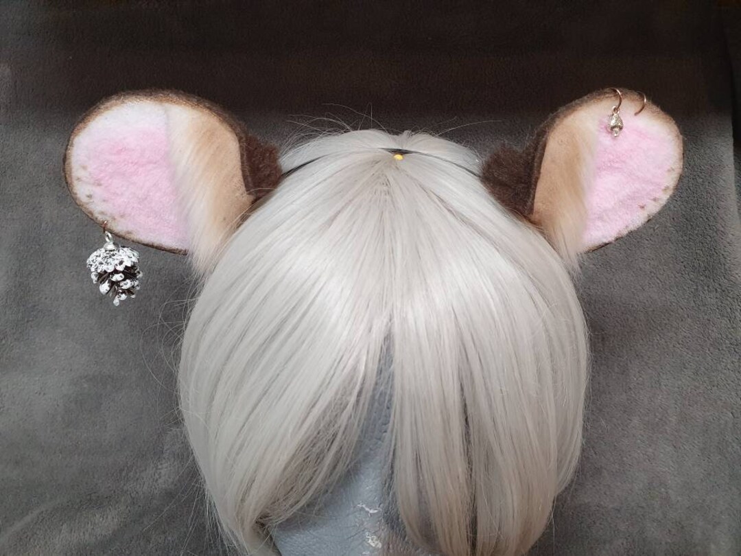 Chocolate Brown and White Rat Ear Headband - Etsy