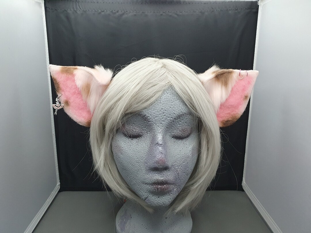 Baby Pink Spotted Pig Ear Headband - Etsy