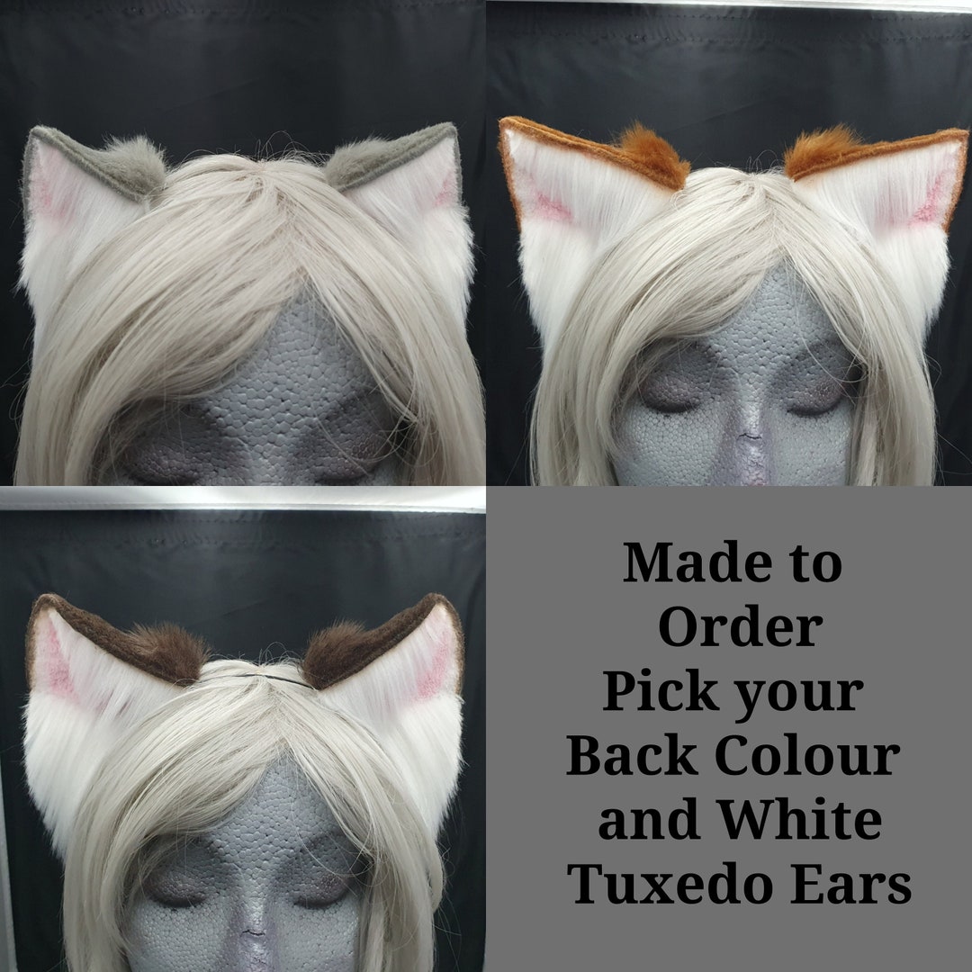 Made to Order - Choose Your Backing Colour Tuxedo Style Ears, Please ...