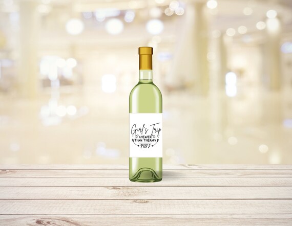 Girl's Trip Wine Label Girl Trip Bottle Label - Etsy