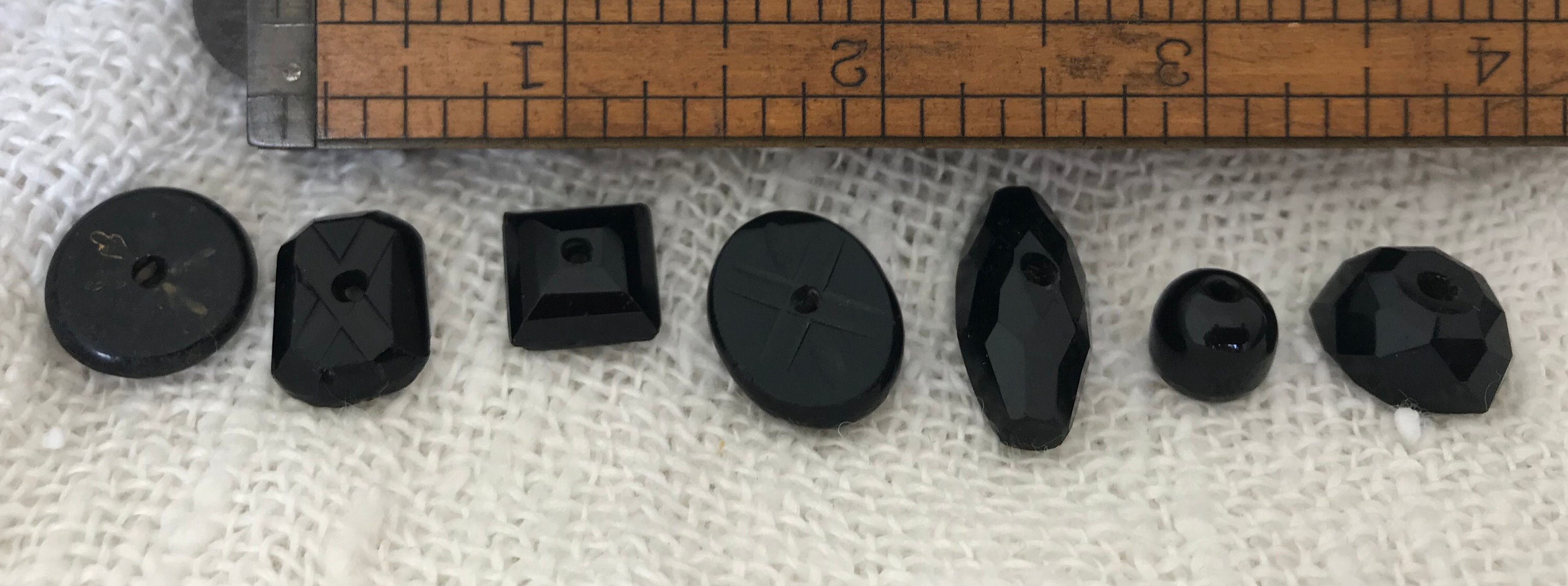 Seven 1800s Black Glass Whistle Buttons Odd Shapes - Etsy