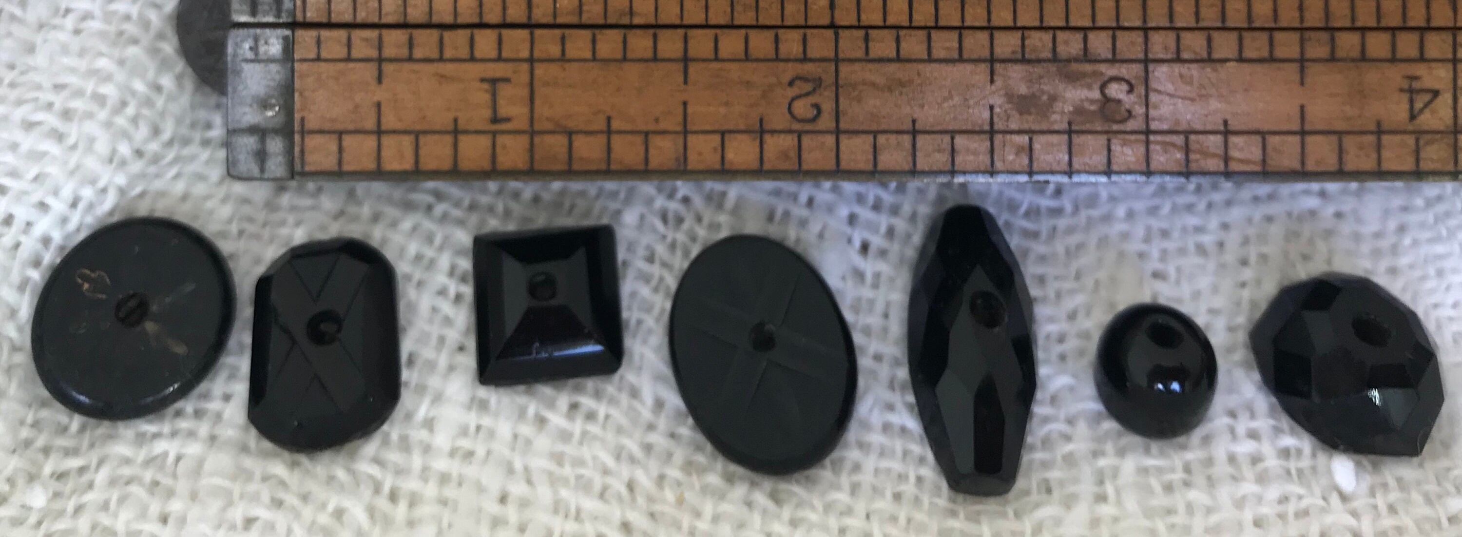 Seven 1800s Black Glass Whistle Buttons Odd Shapes - Etsy