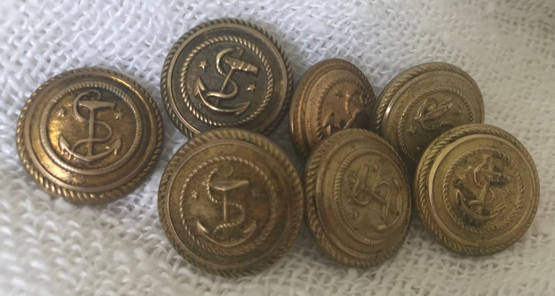 1800s Antique Uniform Buttons British Naval Surgeon Officer 7 | Etsy