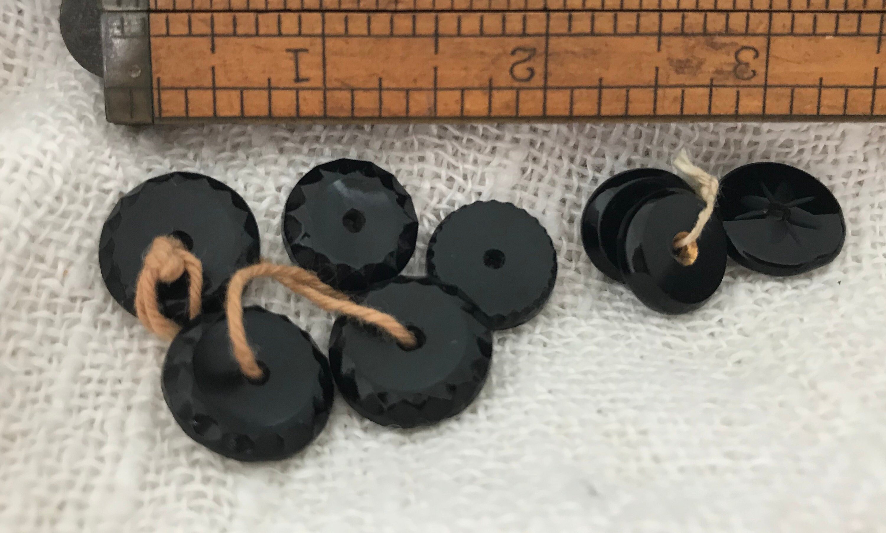 1800s Black Glass Whistle Buttons Gold Luster - Etsy