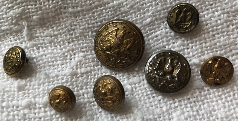 Antique Uniform Buttons Navy Eagle Facing Left pre-1941 7 | Etsy