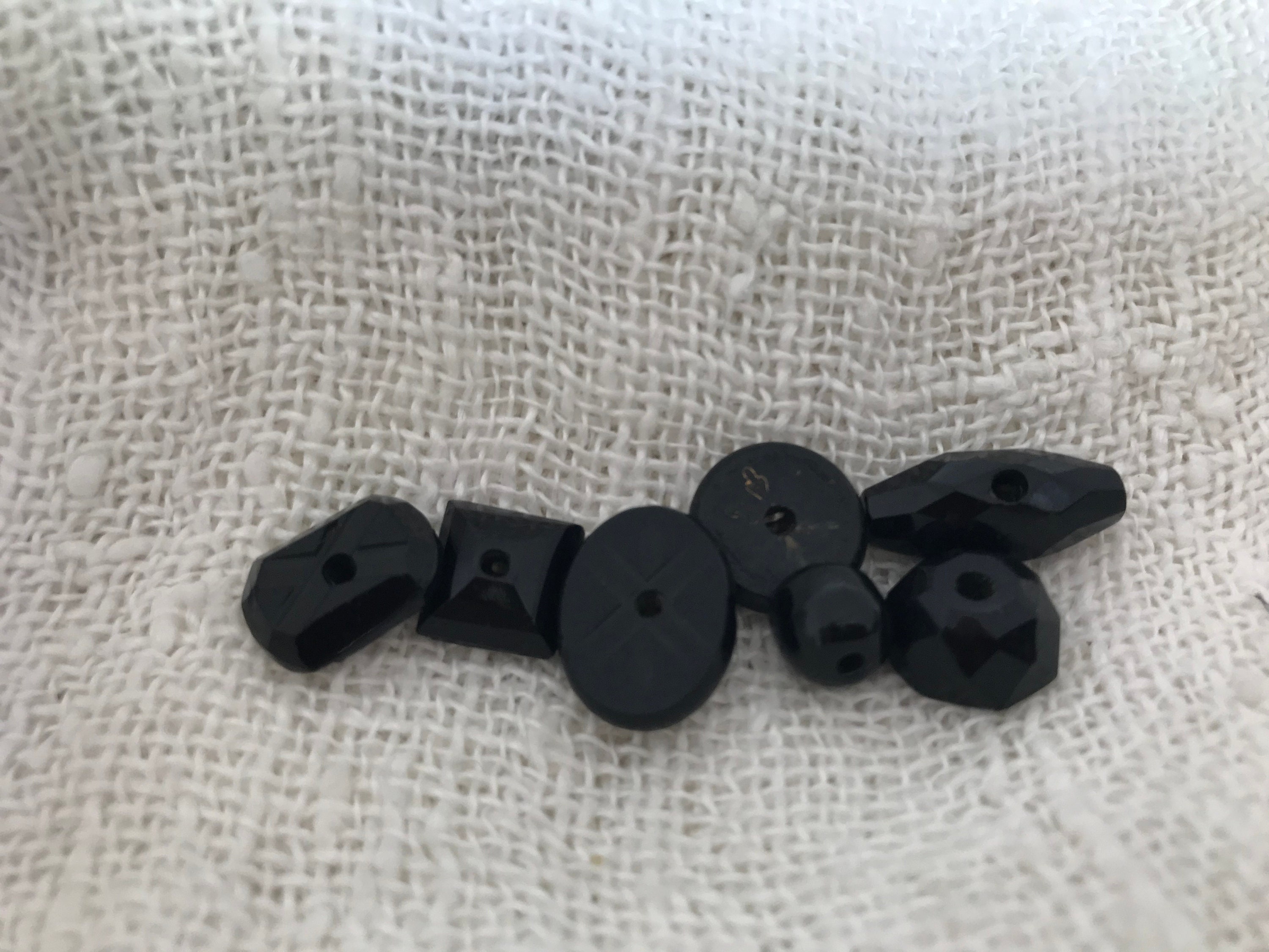 Seven 1800s Black Glass Whistle Buttons Odd Shapes - Etsy