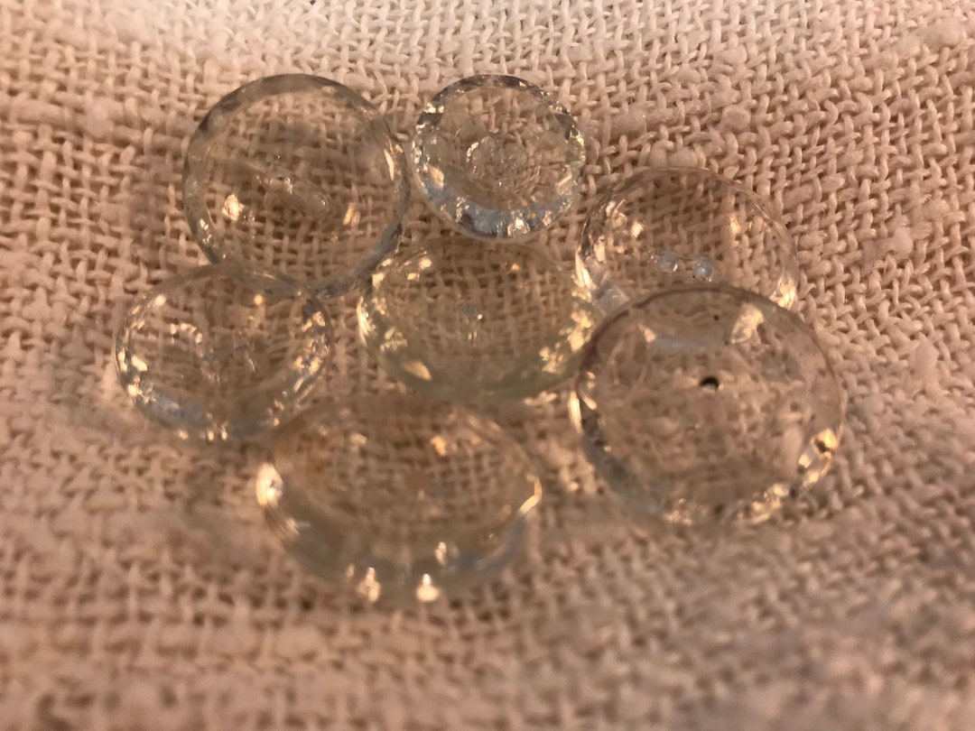 Molded Glass "crystal" Buttons, Antique, 2 Sizes, Qty 7 - Etsy