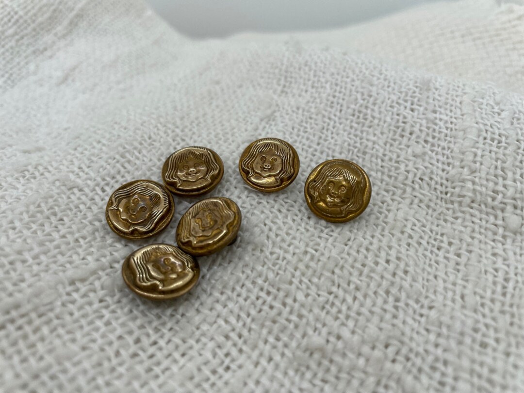 Six Buster Brown Buttons, Early 1900s, Flexible Loop Shanks - Etsy