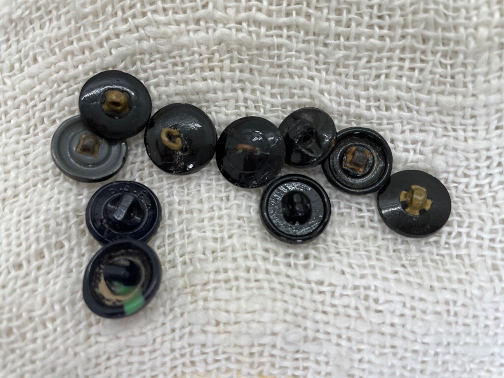 1800s Black Glass Buttons 10 Incised Lustered 4 Box Shanks | Etsy