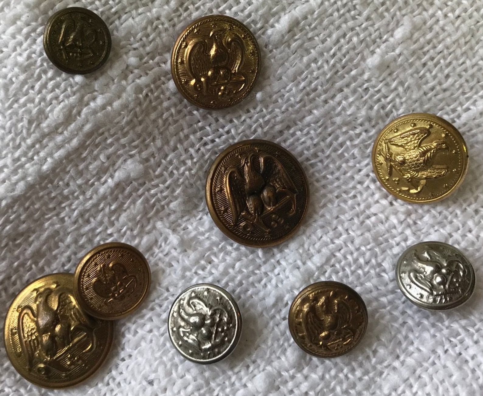 Antique Uniform Buttons Navy Eagle Facing Left pre-1941 7 - Etsy