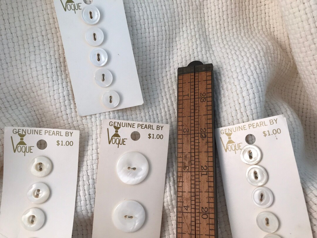 Vogue Buttons, MOP Vintage Buttons, 4 Cards - Etsy