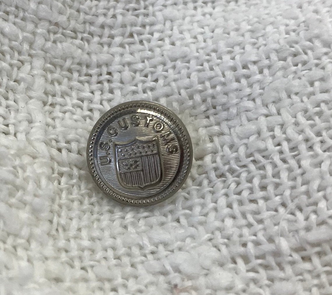 U.S. Customs Vintage Nickel Uniform Button 5/8 Unused - Etsy