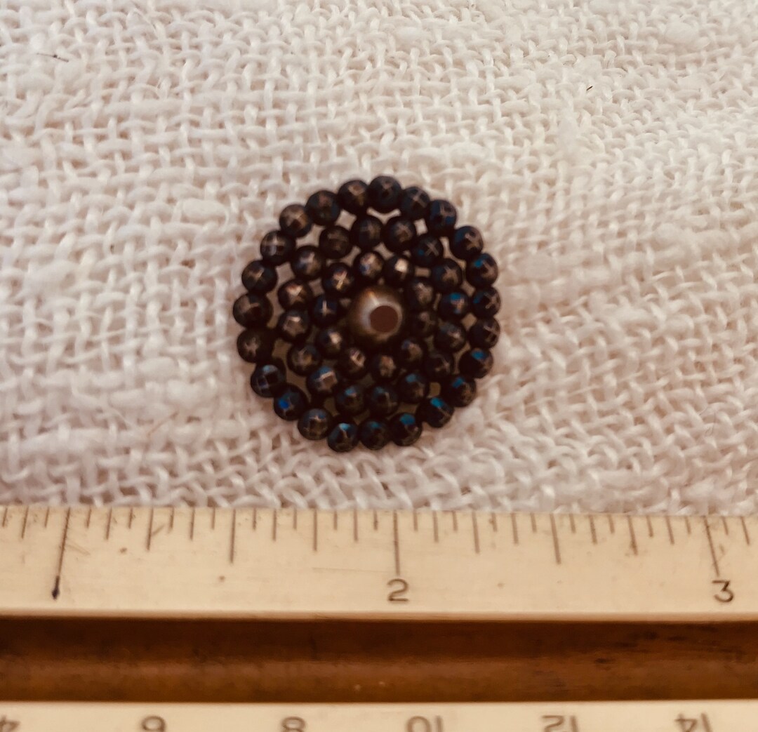 Riveted Cut Steel Antique Button Faceted Concentric Circles - Etsy