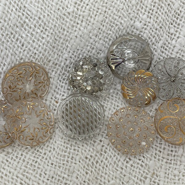 Clear Glass Buttons - Etsy