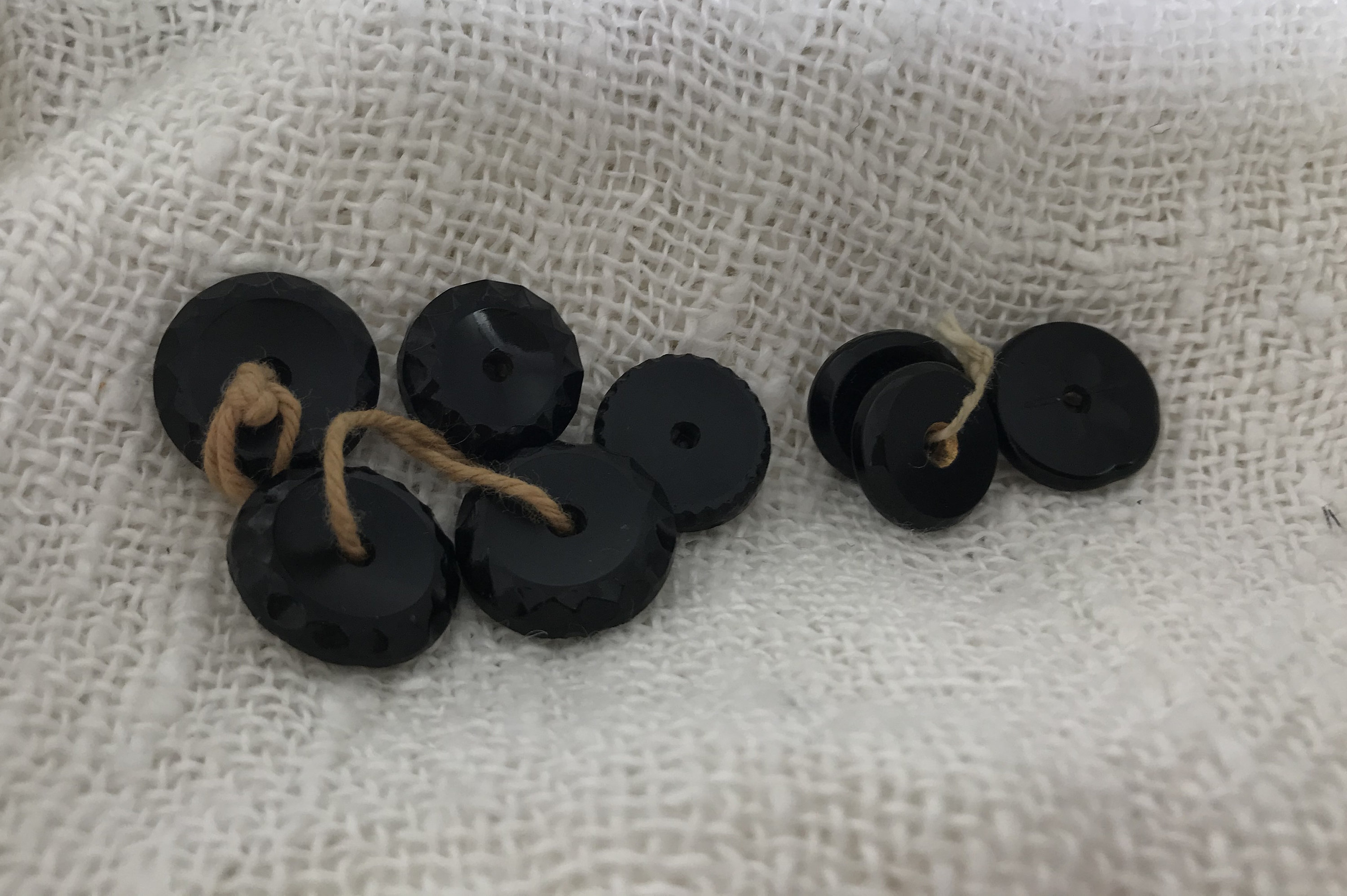 1800s Black Glass Whistle Buttons Gold Luster - Etsy