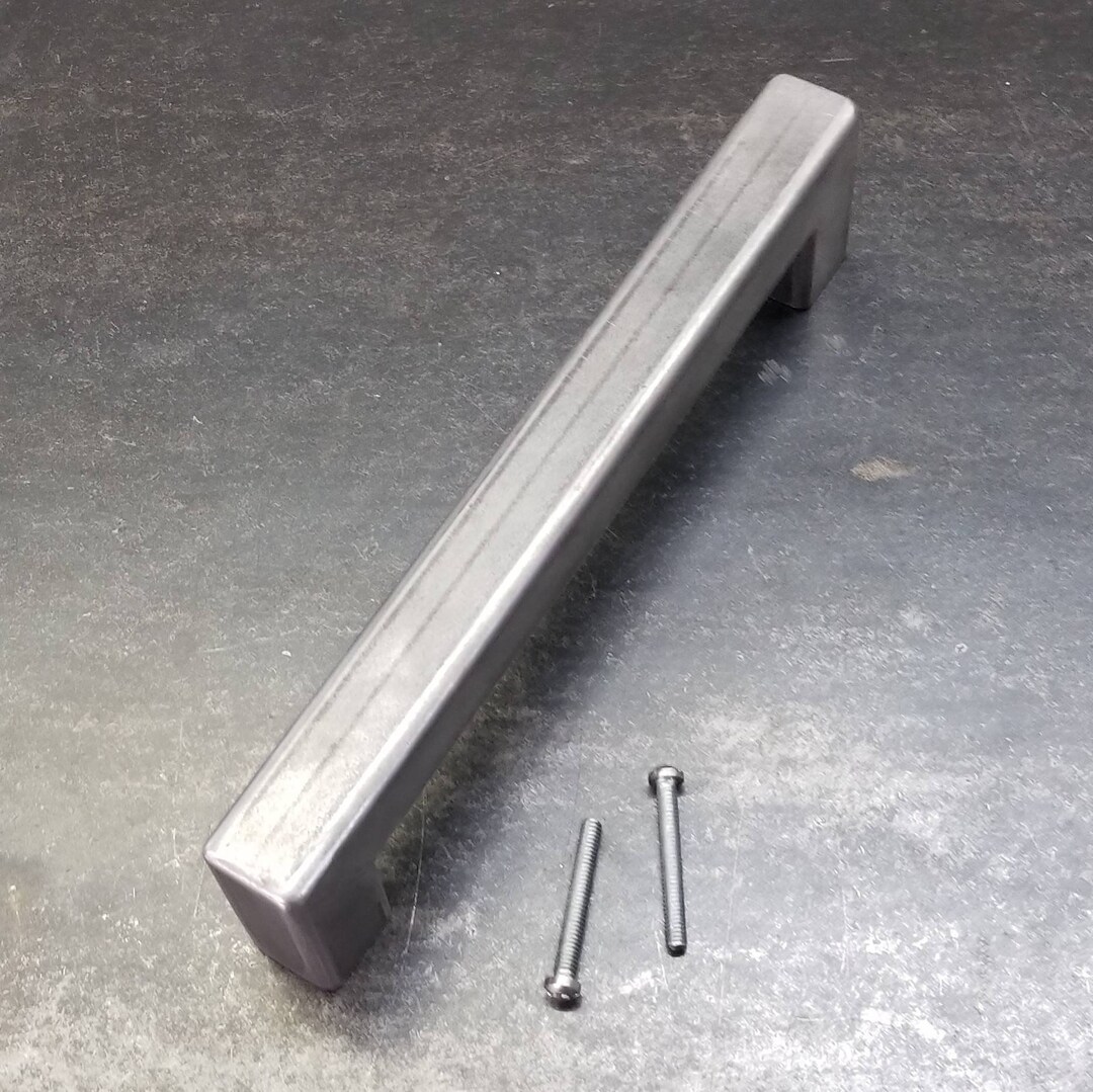 Industrial Raw 1-1/4" Steel Door Handle or Drawer Pull or Cabinet ...