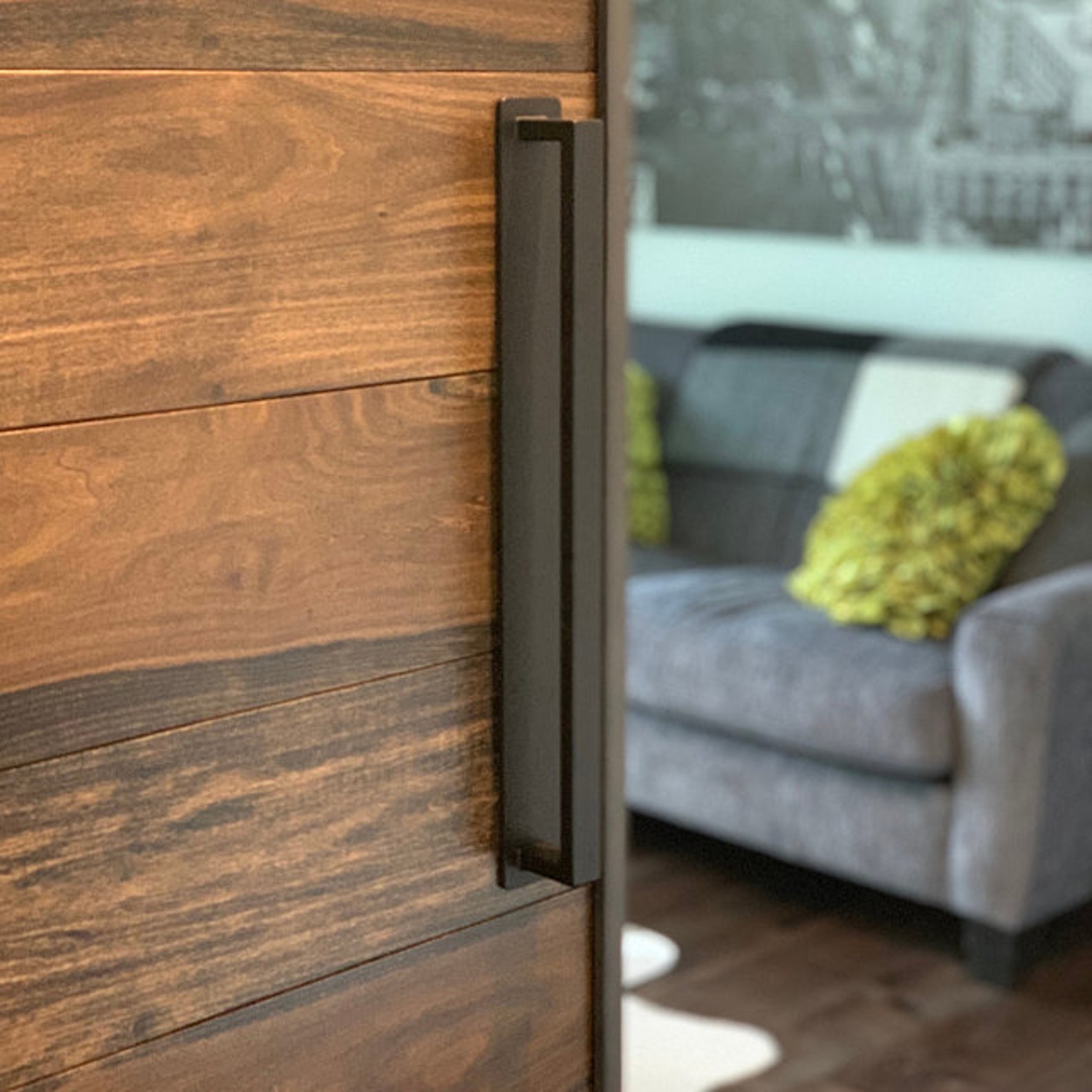 Steel Barn Door Handle – Back-mounting, Industrial Loft Style - Etsy Canada