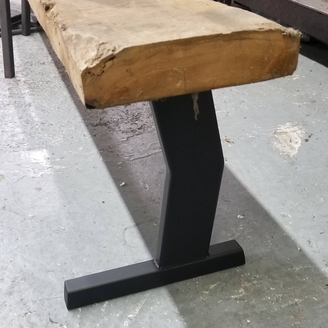 Industrial 10 Degree Legs for a Bench or Low Table - 3" X 1" Hot-rolled ...