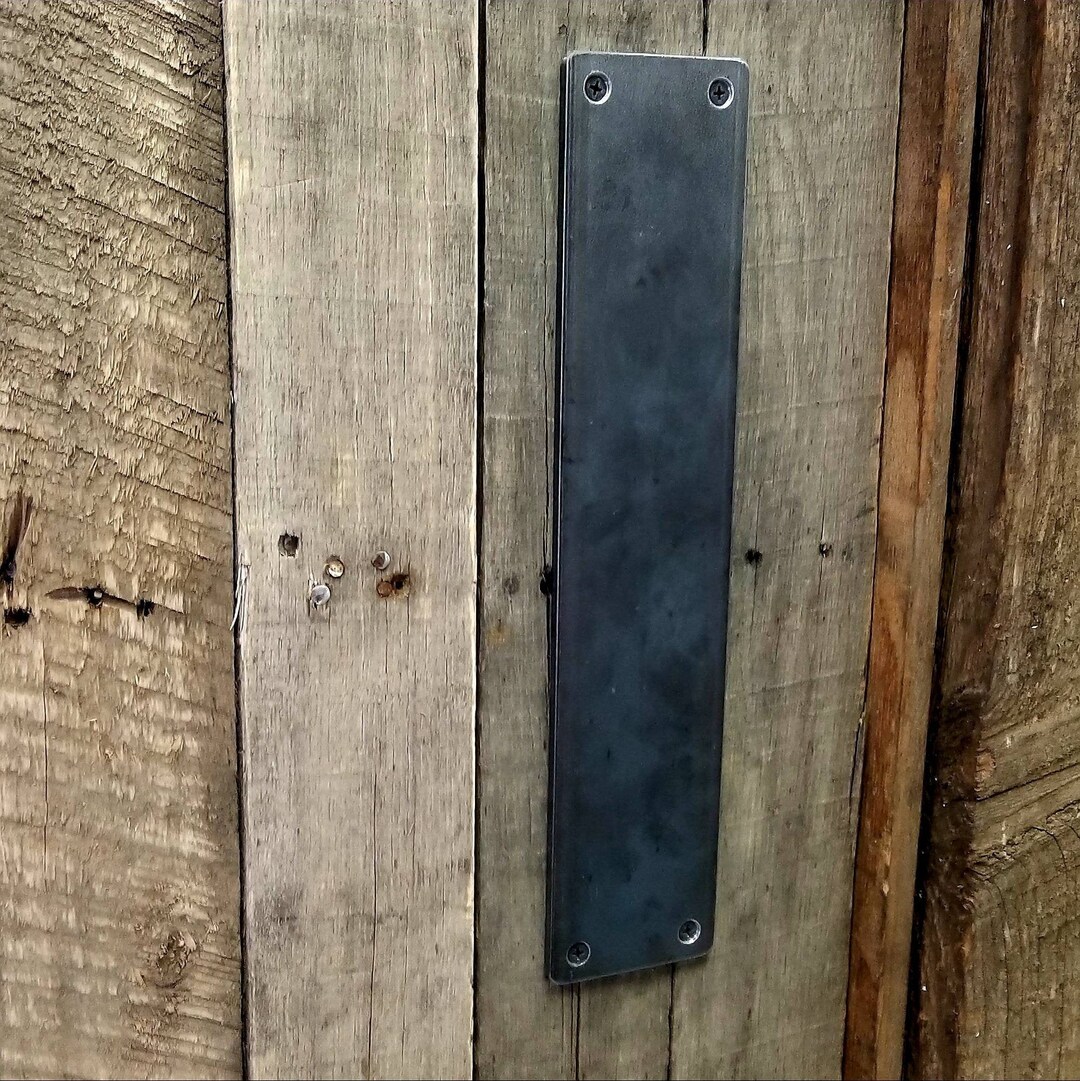 Medium 3" Flat Steel Push Plate - Loft Door, Industrial Door 10" - 30 ...
