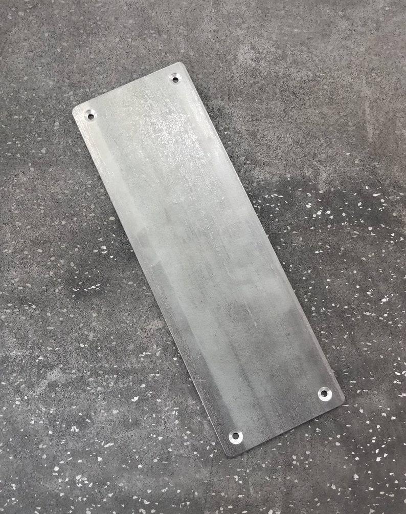 Large 4" Flat Steel Push Plate - Loft Door, Industrial Door 10" - 26 ...