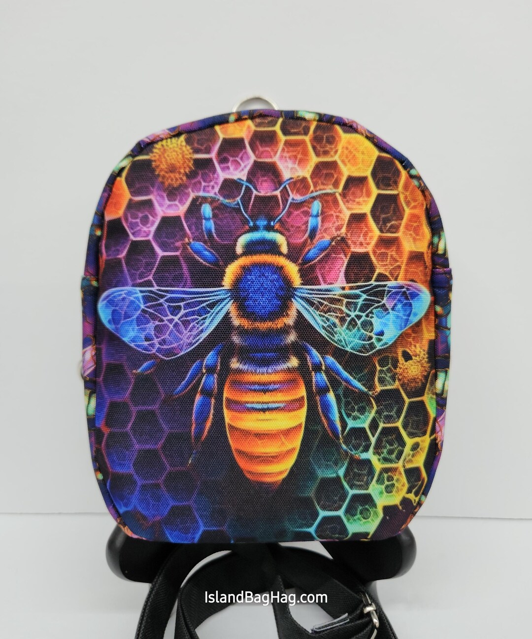 Colorful Bee Sling Bag, Honeycomb Small Backpack - Etsy
