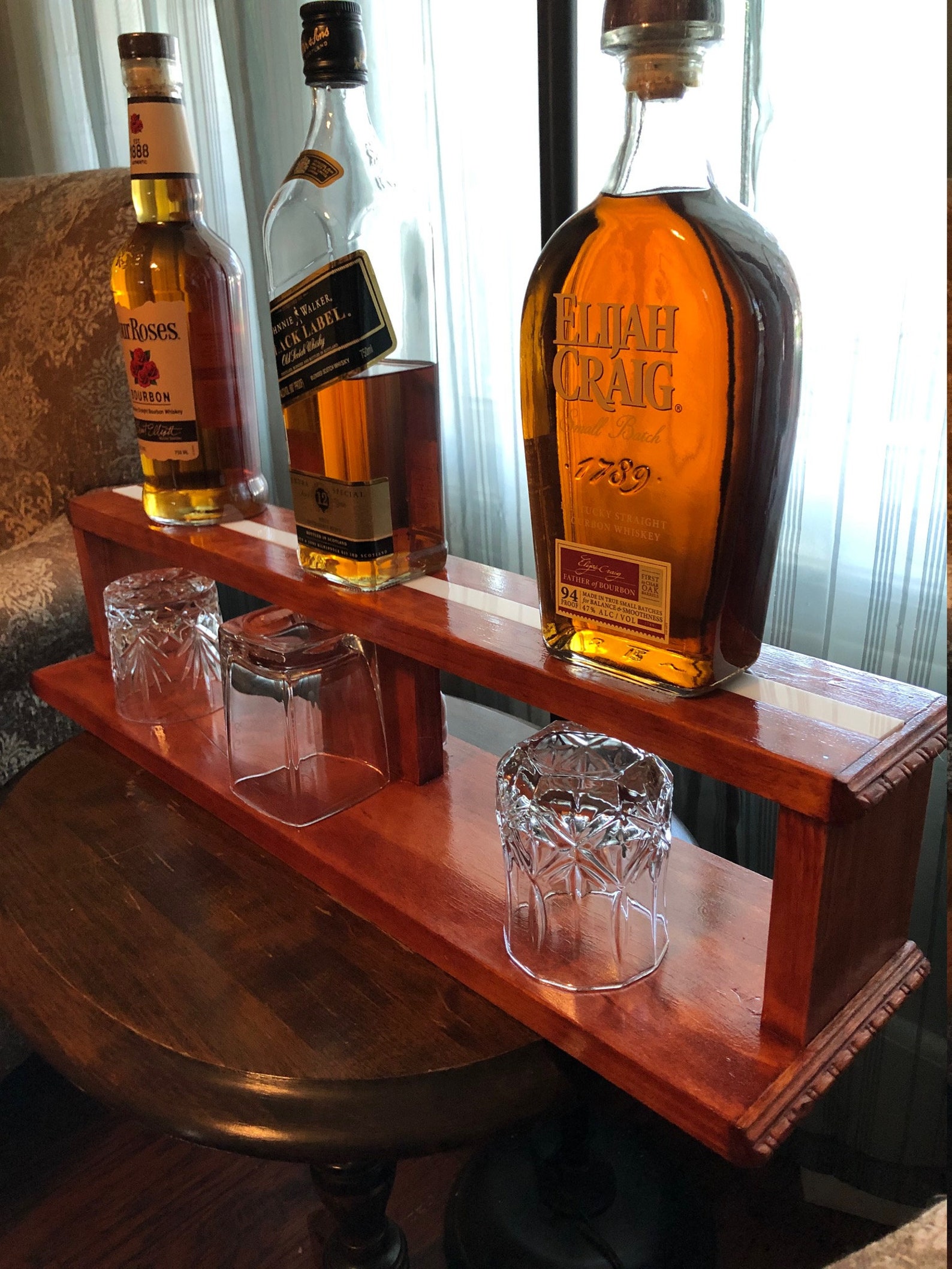 2 Tier LED Display Corner Bourbon Shelf - Etsy