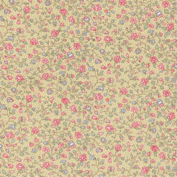 Yellow Calico Cotton Fabric - Etsy