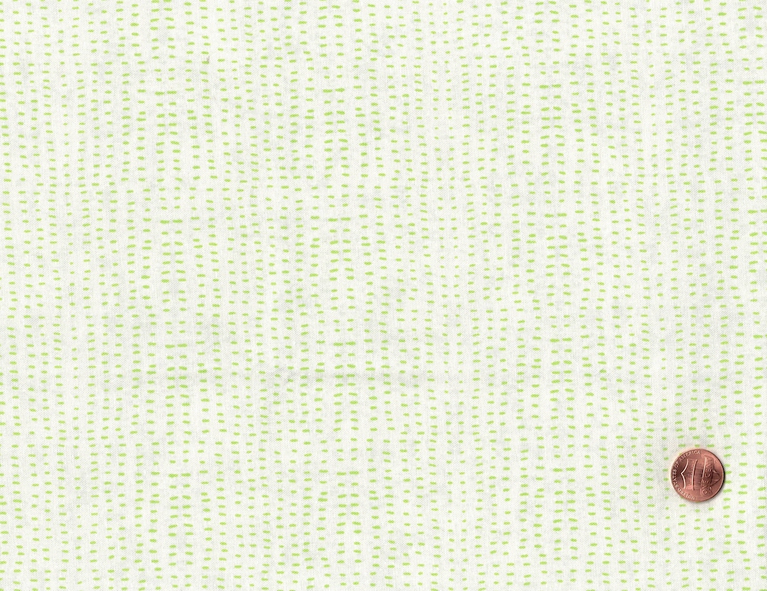 Cori Dantini Cotton Fabric: Lime Green Seeds Collection, by the Yard - Etsy