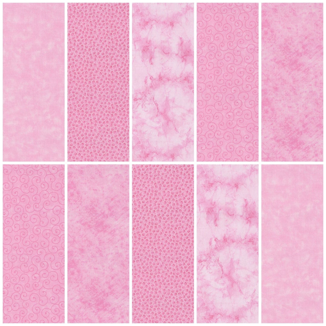 Jelly Roll 20 2 1/2 Baby, Light Pink Color, 5 Prints 4 Each, 100% ...