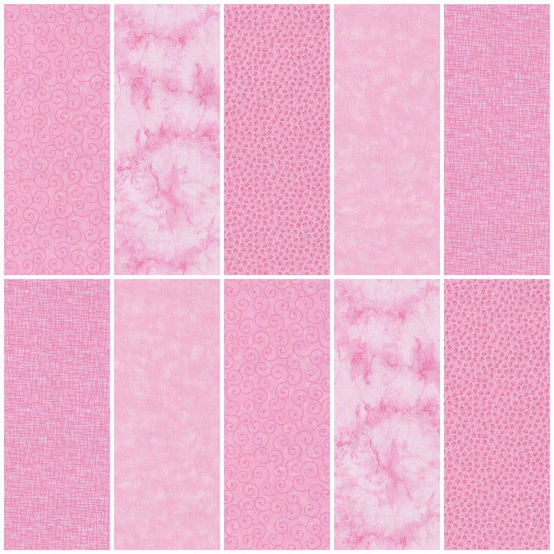 Jelly Roll 20 2 1/2 Baby, Light Pink Color, 5 Prints 4 Each, 100% ...