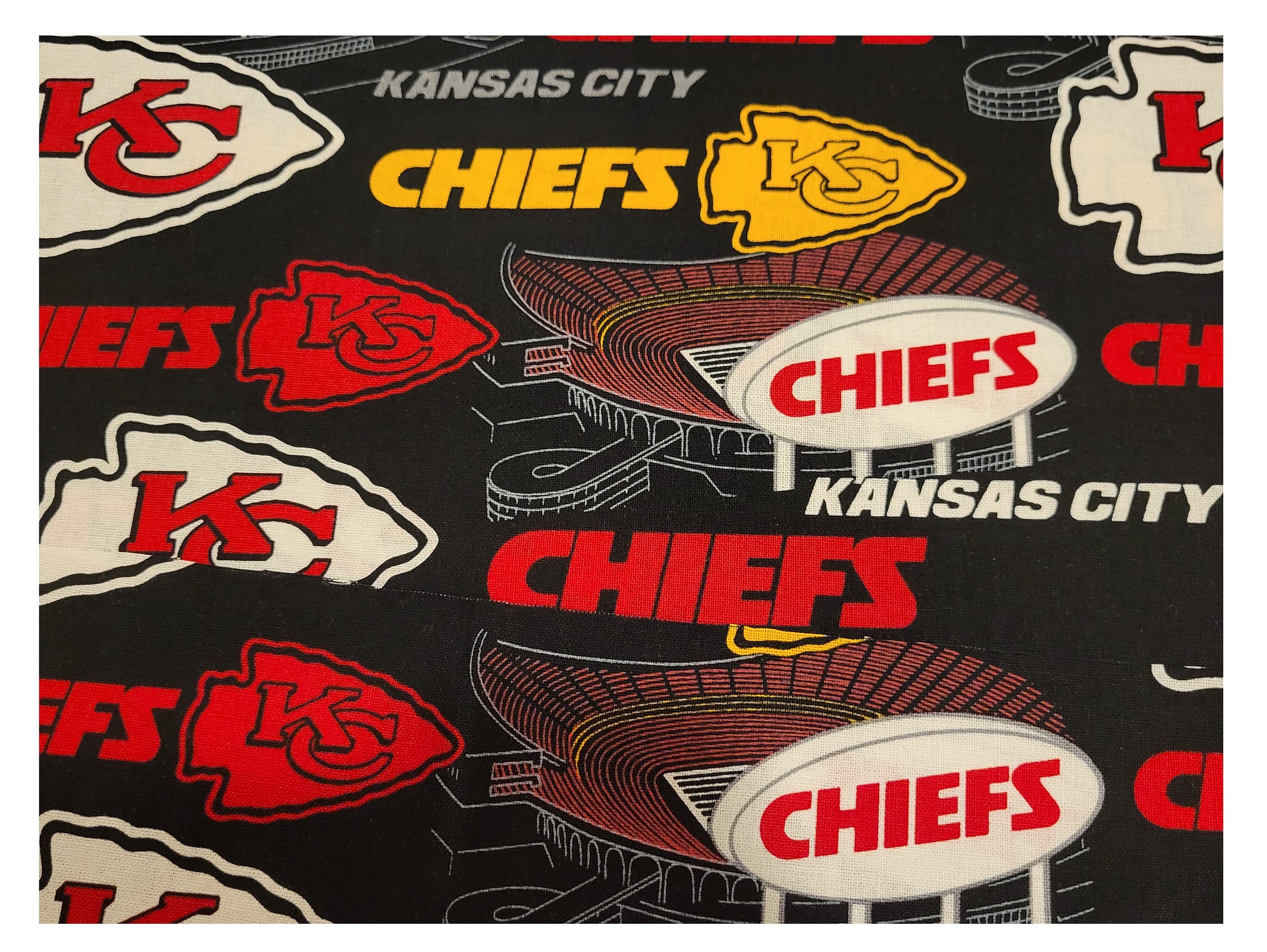Kansas City Chiefs Cotton Fabric Retro | Etsy