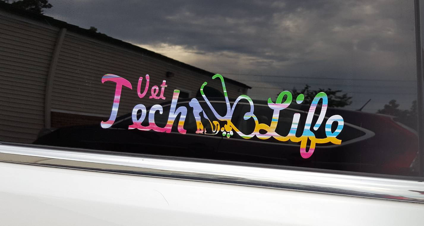 Vet Tech Life Vinyl Car Decal - Etsy