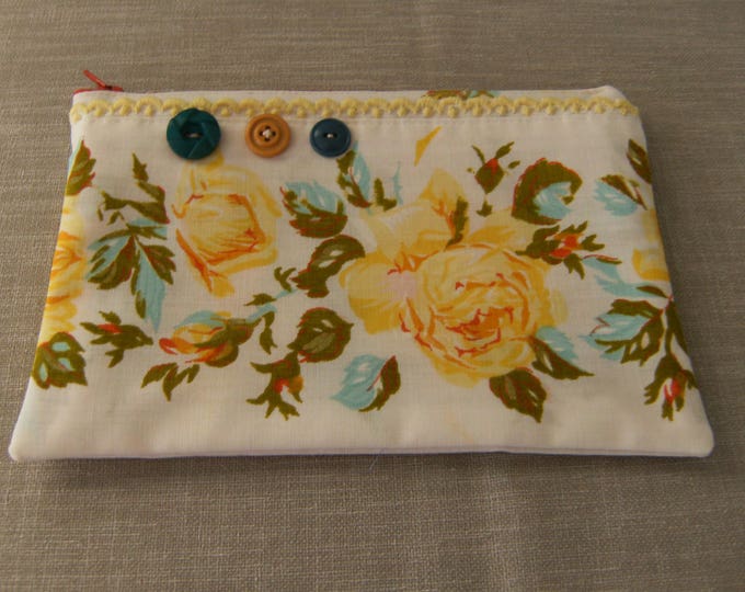 Zippered Pouch Lined Zippered Pouch 8x5 Zippered - Etsy