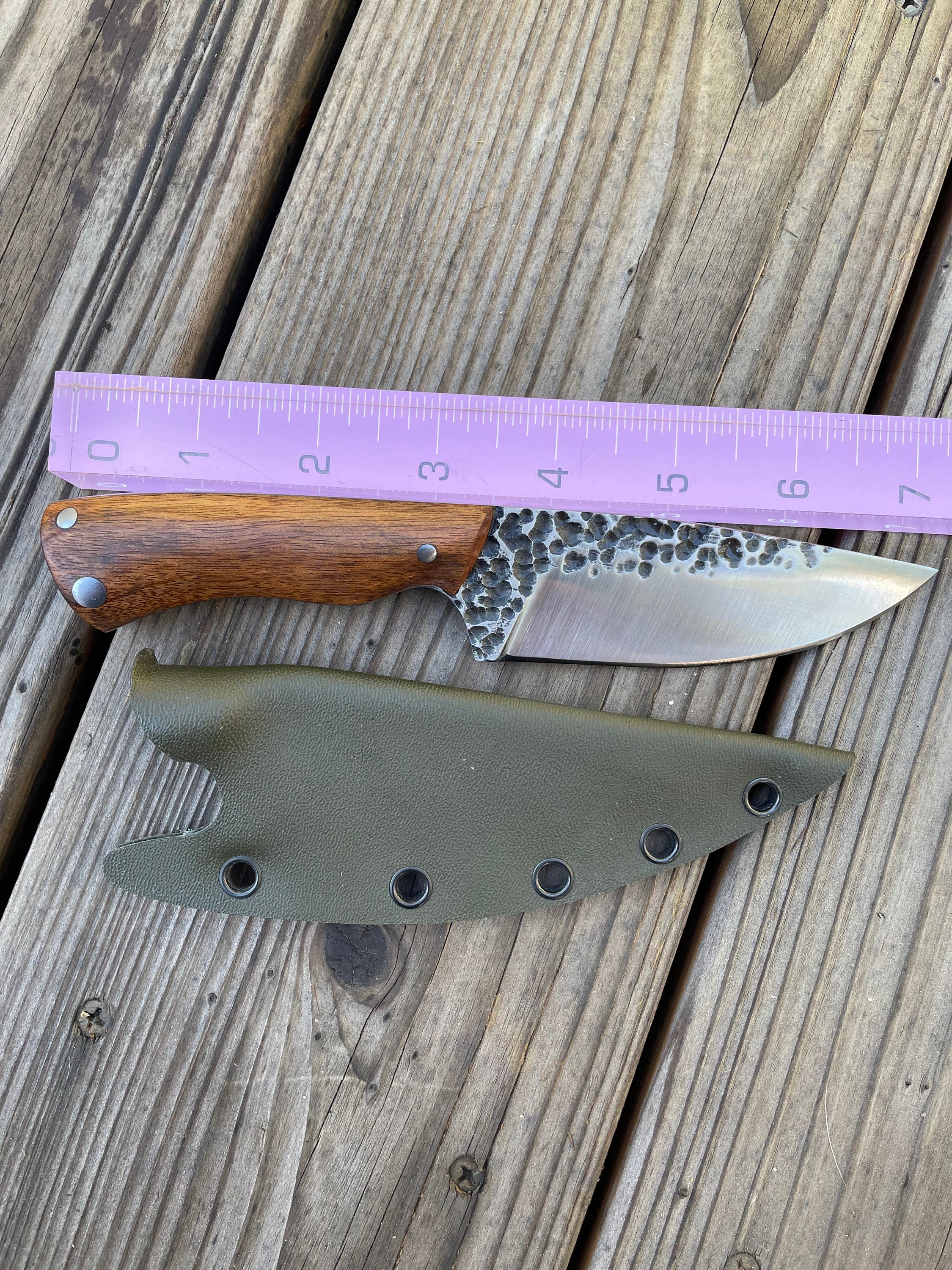 Handmade 7 Inch Fixed Blade Outdoors Full Tang Hunting Camping Knife ...