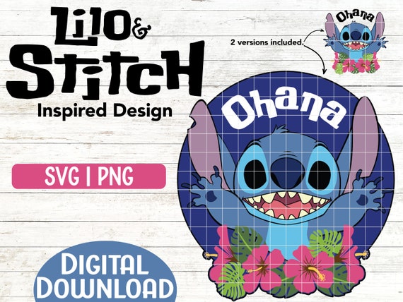 Stitch svg Ohana SVG ONG Lilo y Stitch Cricut File Sticker - Etsy España
