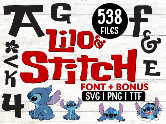 Fuente Lilo y Stitch SVG TTF Stitch Cut File Stitch SVG - Etsy España