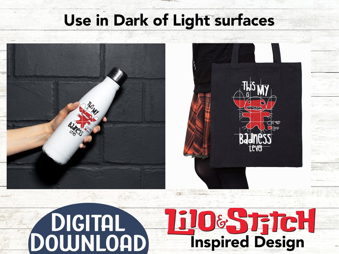 Stitch Badness Level Svg, Lilo and Stitch Sticker,stitch Svg, Studio3 ...