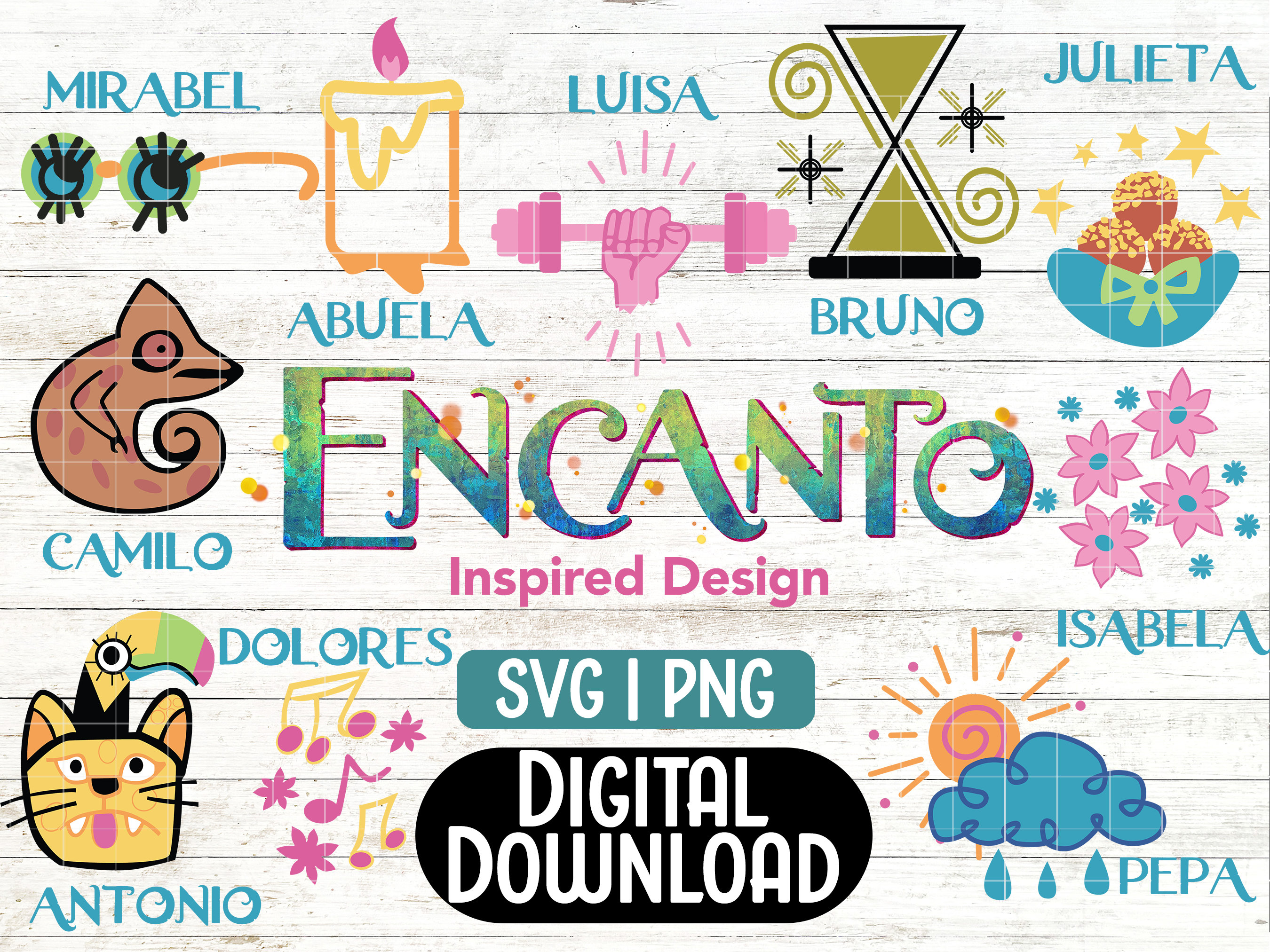 Encanto Svg Bundle Encanto Svg Familia Madrigal Movie PNG - Etsy Finland