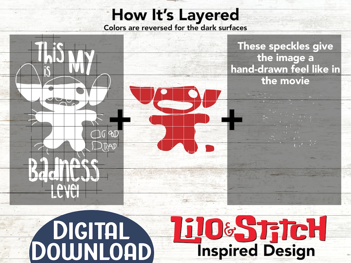 Stitch Badness Level Svg, Lilo and Stitch Sticker,stitch Svg, Studio3 ...